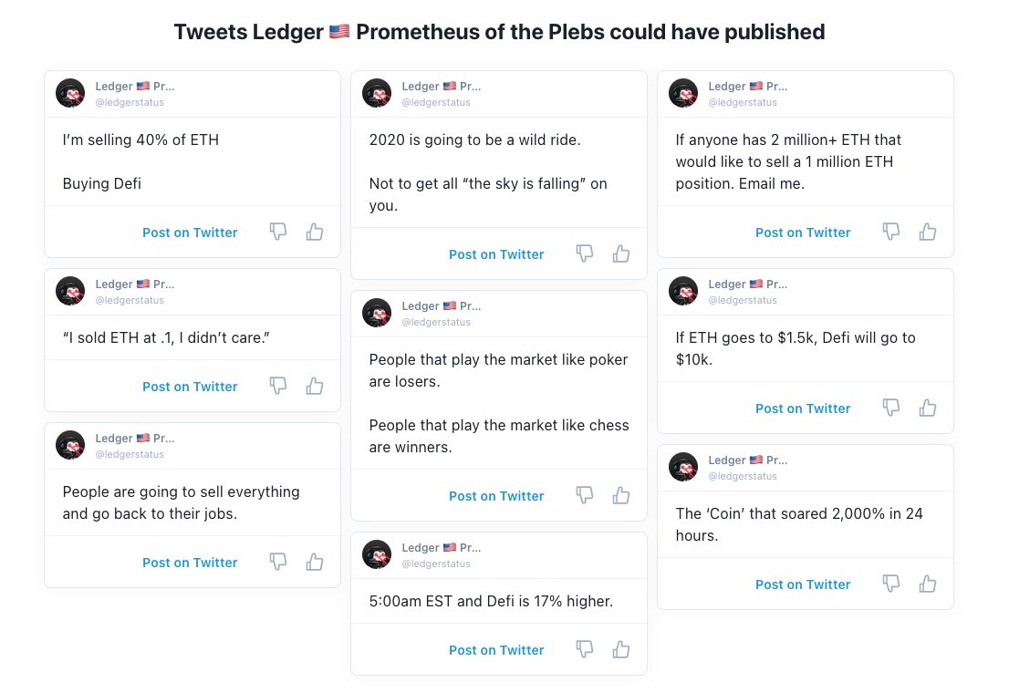 Ledger 🇺🇸 Prometheus of the Plebs on Twitter: "Sigh. https://t.co/d00Tnx5ODY" / Twitter