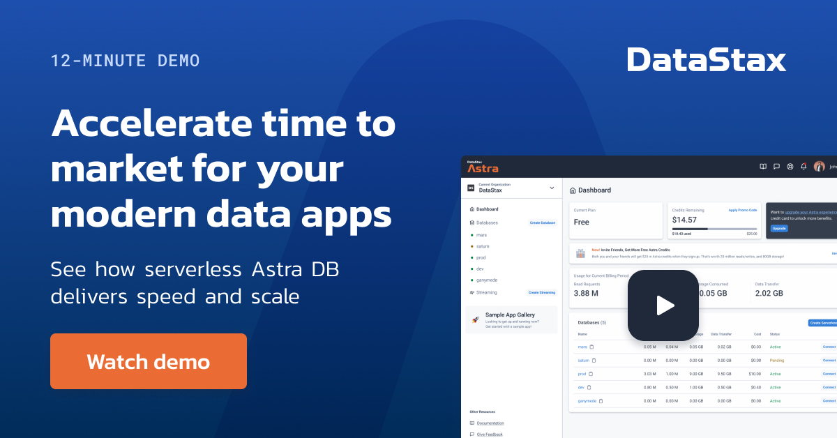 Datastax On Twitter Building Real Time Data Apps Check Out This 12 Min Demo To Discover How