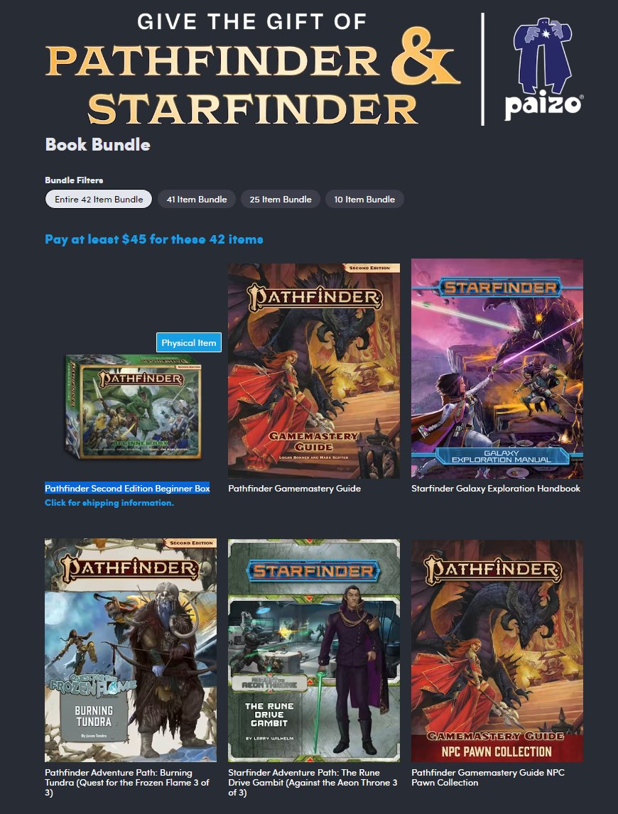 Wario64 on Twitter: "Humble Book Bundle: Pathfinder & Starfinder https://t.co/0wbQHfThtw #ad ...