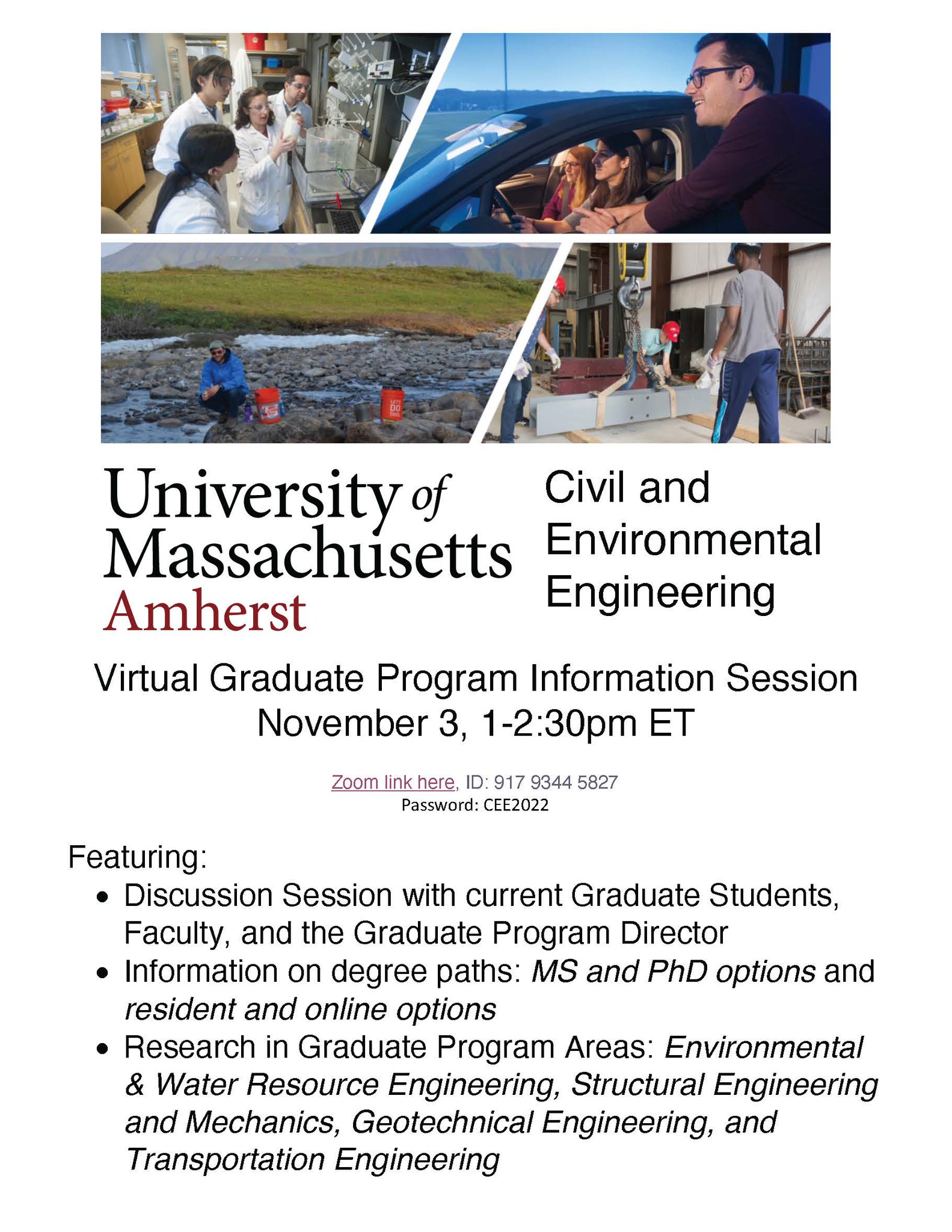 Caitlyn Butler on Twitter: "UMass Amherst Civil and Environmental Engineering is hosting a ...