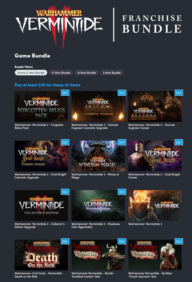 Wario64 on Twitter: "Last day to get Humble Games Bundle: Warhammer Vermintide franchise http ...