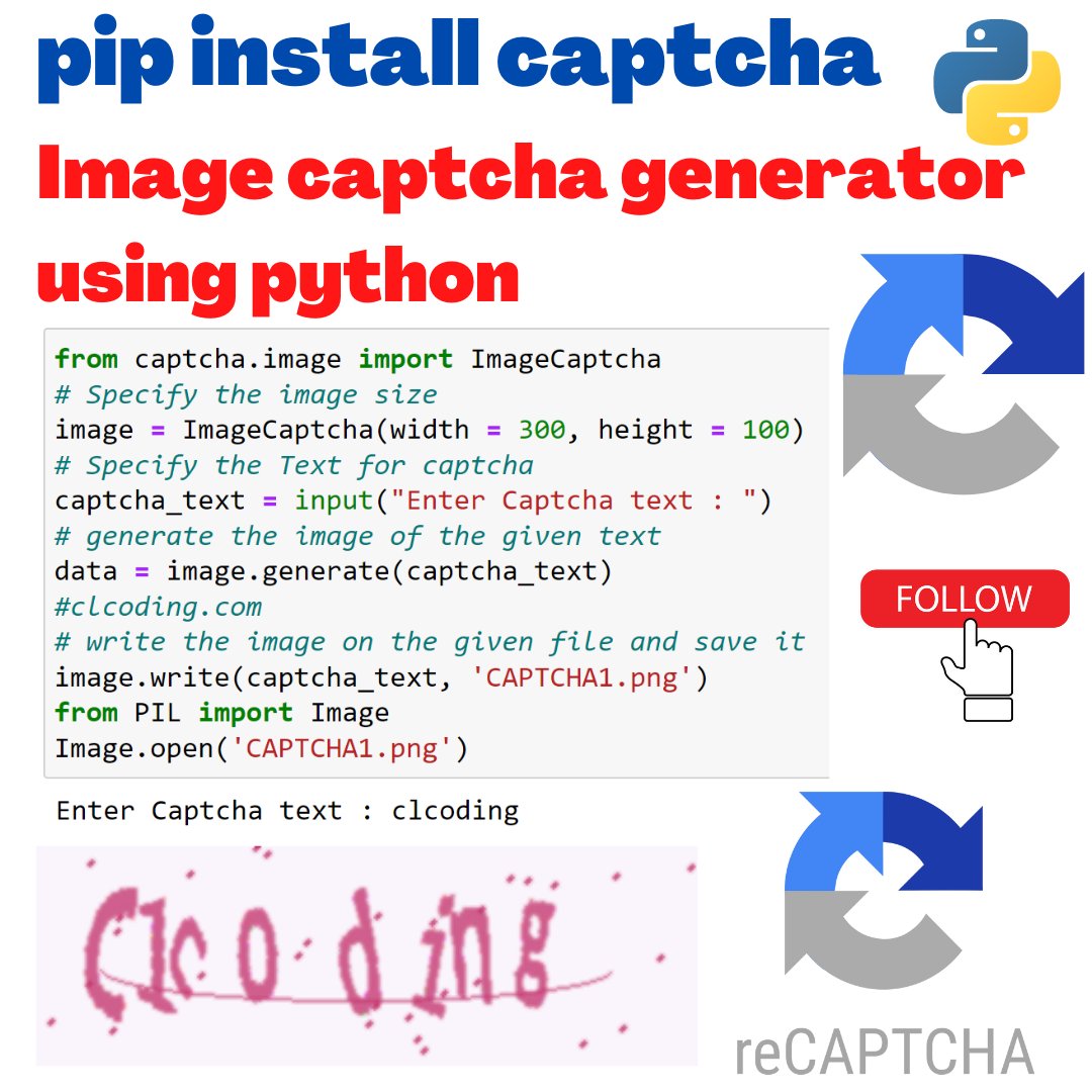 Python Coding On Twitter Image Captcha Generator Using Python