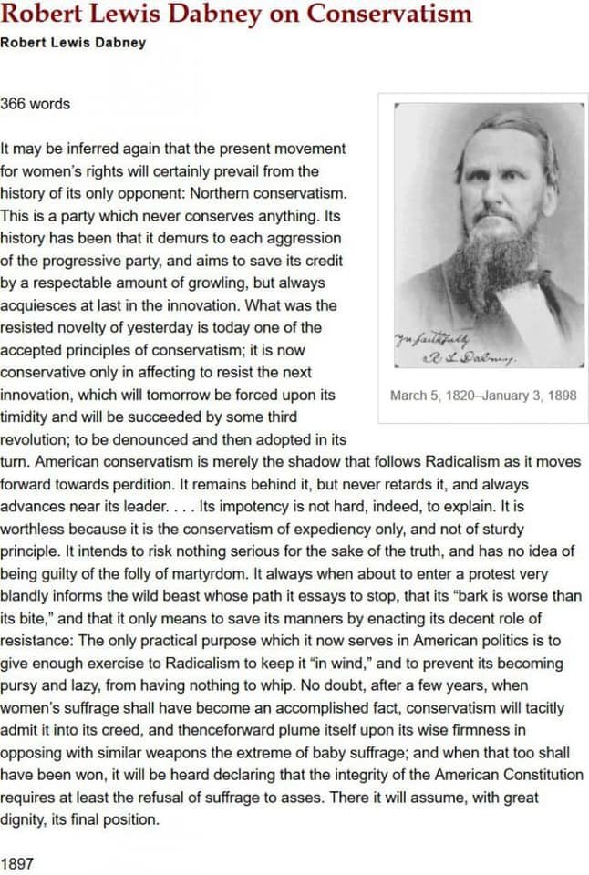 What has Conservatism conserved? It's a question that has been asked ...