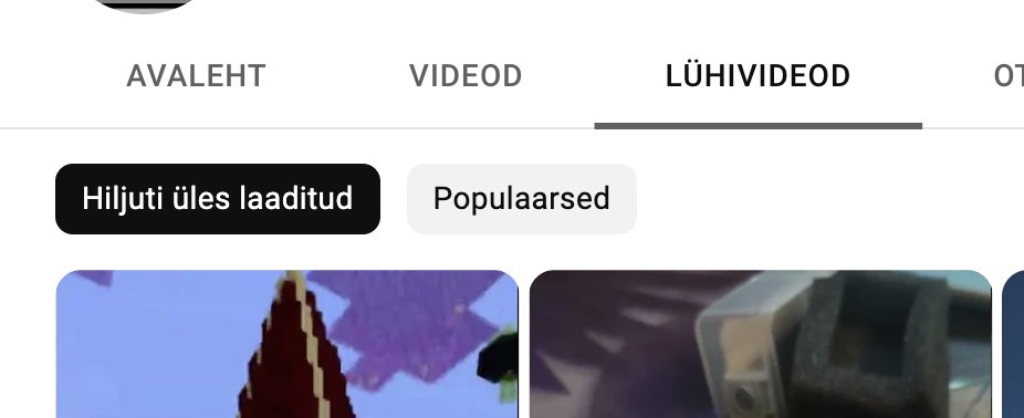 Rebane on Twitter: "@RTB_OCE @mws shorts already have a separate tab (slowly rolling out, not ...