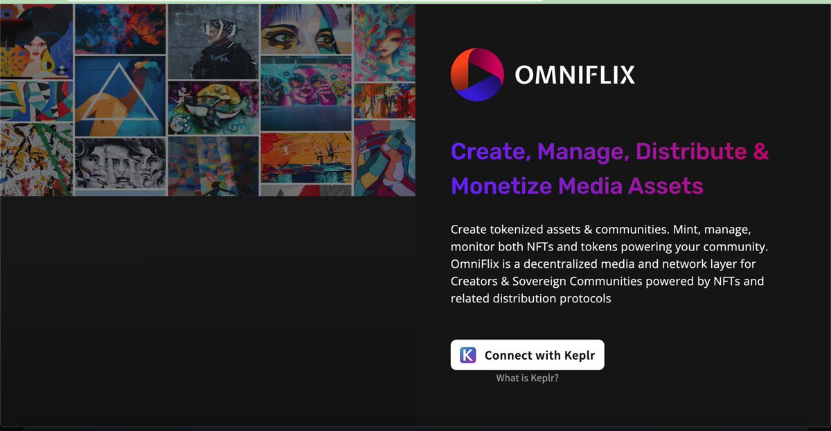 HEADBOY 🦇🔊 (💙,🧡) on Twitter: "Visit https://f4.omniflix.studio/dashboard & Click Connect With ...