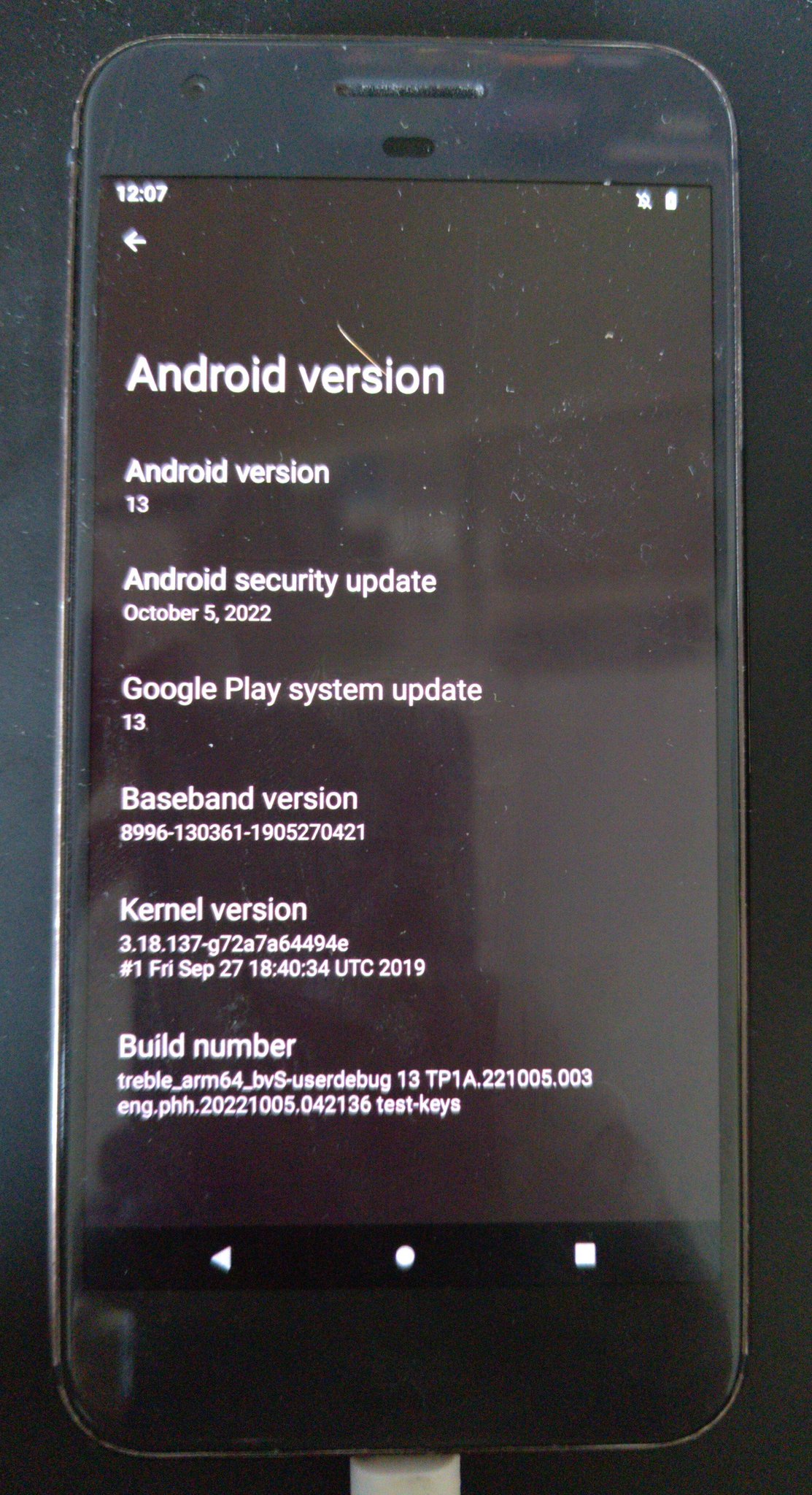 Husson Pierre-Hugues on Twitter: "Took me a 4hrs to get Pixel 2016 up and running on A13 using ...
