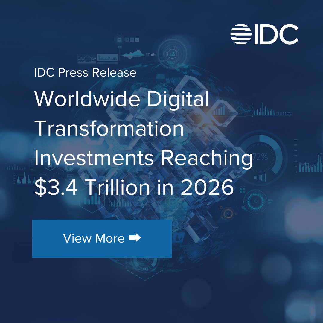 IDC | India on Twitter: "Global #DX spending is forecast to reach $3.4 trillion in 2026 with a ...
