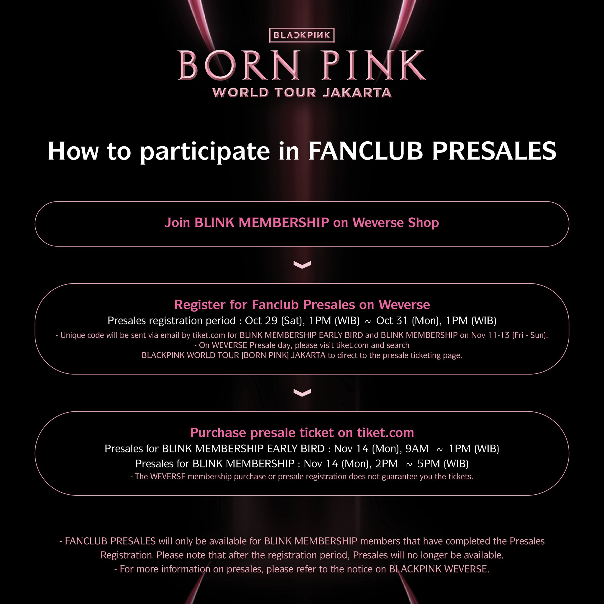 (SLOW) SHUT DOWN | BORN PINK 16092022 on Twitter: "4. Cara daftar Presale membership. [Daftar ...