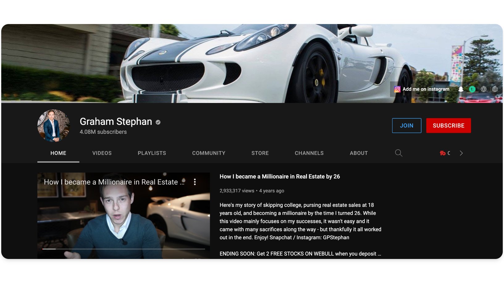 Jeff Rose, CFP® on Twitter: "1. Graham Stephan (@grahamstephan) A YouTube star who: - Passionate ...