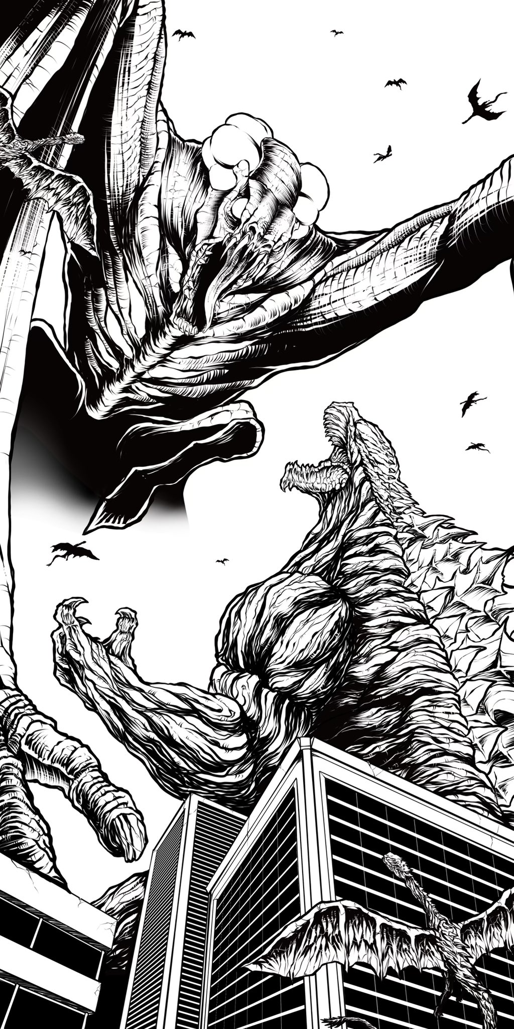 thom.artz (COMMS OPEN!!! DM ME) on Twitter: "A bit unsettling #godzilla #cloverfield # ...