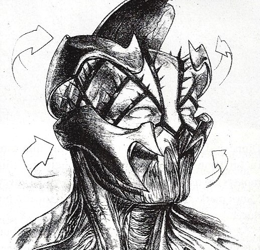 Daily Spawn Archive on Twitter: "Spawn's mask transformation concept art from Spawn: The Movie ...