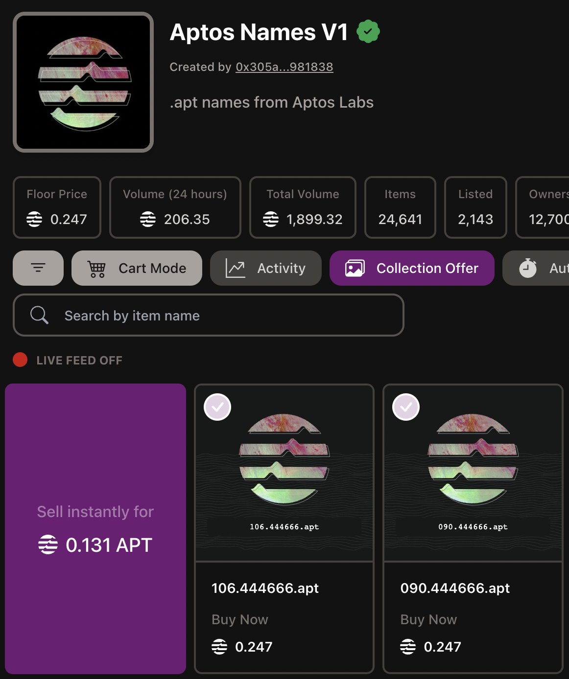 Topaz - Aptos NFT Marketplace on Twitter: "oh yeah we got token search now too https://t.co ...