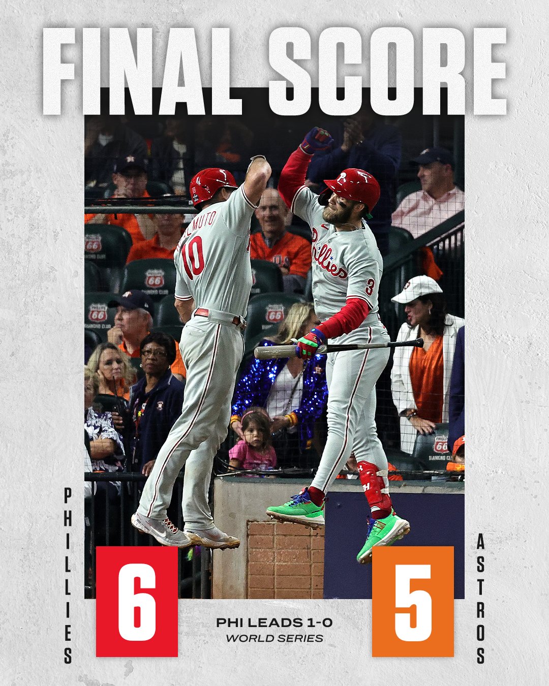 ESPN on Twitter: "THE PHILLIES RALLY BACK FROM A 5-0 DEFICIT TO WIN GAME 1 🔔 💪 https://t.co ...