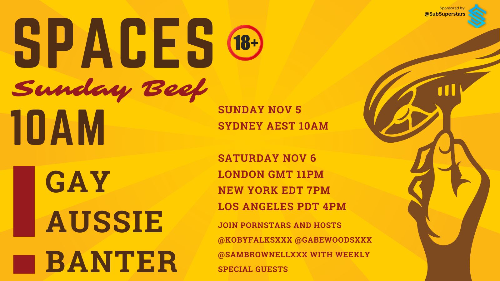 Koby Falks On Twitter Tune In This Sunday AEDT Saturday GMT EDT PDT koby-falks-on-twitter-tune-in-this-sunday-aedt-saturday-gmt-edt-pdt