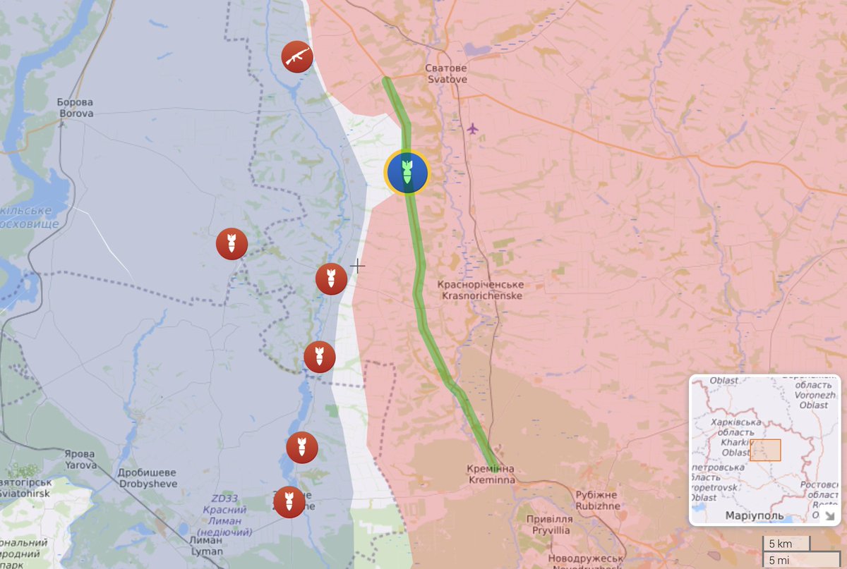 "The highway Svatove-Kreminna in Luhansk Oblast is under full fire ...