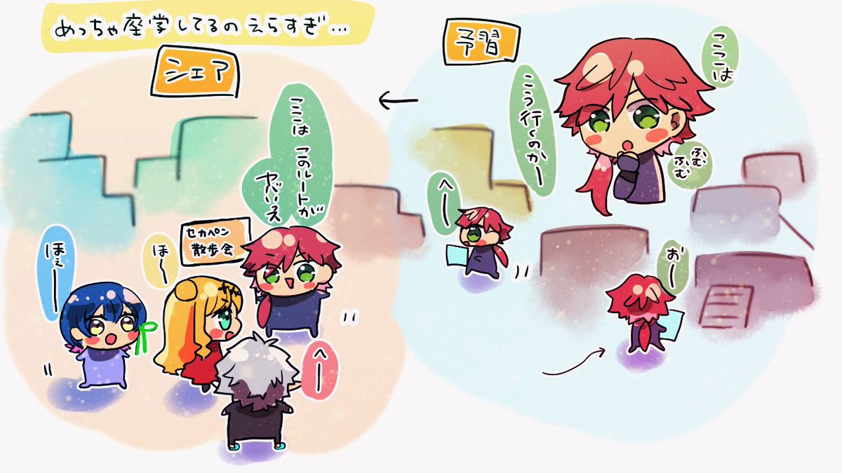 「にじフルパOW2個人的好きなシーンまとめ 最初から最後までおもろかった!!感謝! #イロ絵す #かな絵 #KuzuArt」さんざしの漫画