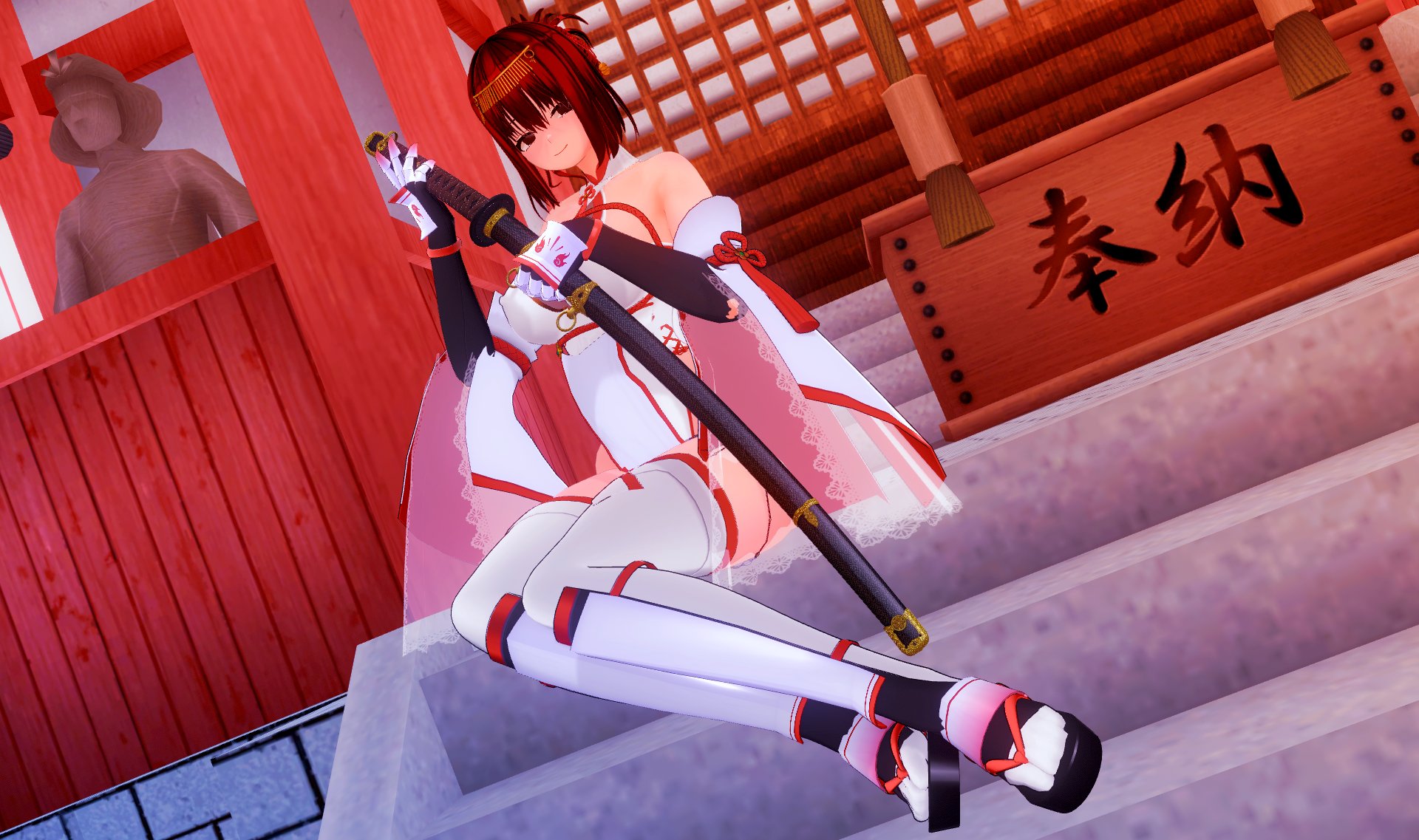 抹茶 on Twitter: "ちょっとエッチな巫女剣士さん #COM3D2 https://t.co/k99bLB4A6w" / Twitter