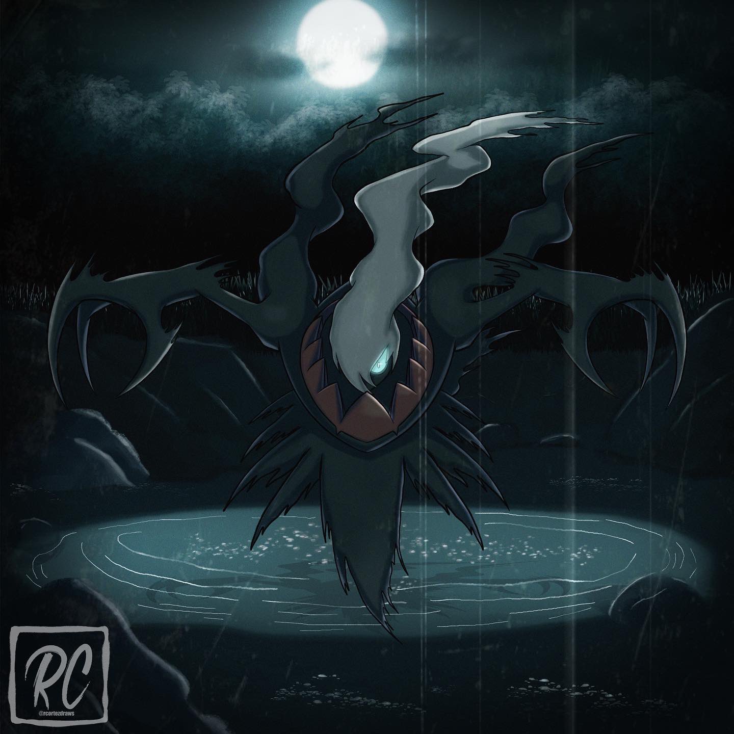 Ryan on Twitter: "NewMoon Island Darkrai 🌕 #Pokemon #digitalart #pokemonart https://t.co ...