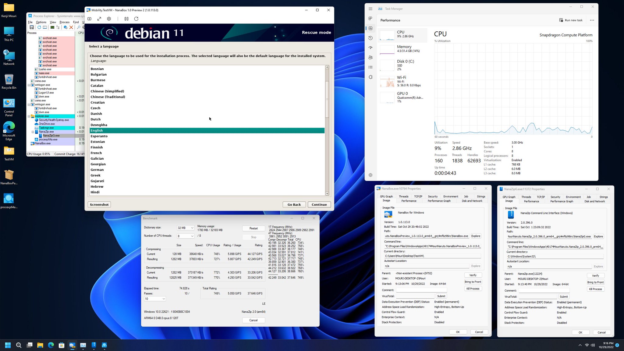 Kenji Mouri on Twitter: "The screenshot for native ARM64 target of NanaZip and NanaBox on ...