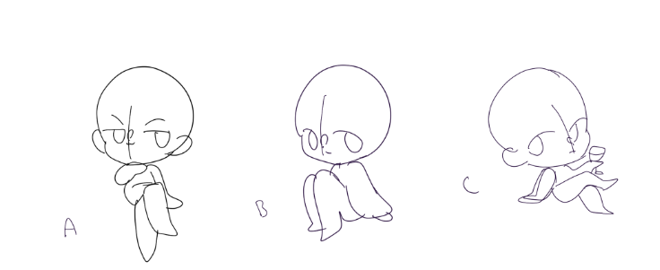 Anime Chibi Body Outline