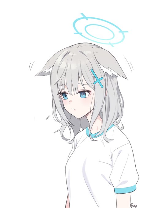 「shiroko (blue archive) simple background」Fan Art(Popular)｜2pages