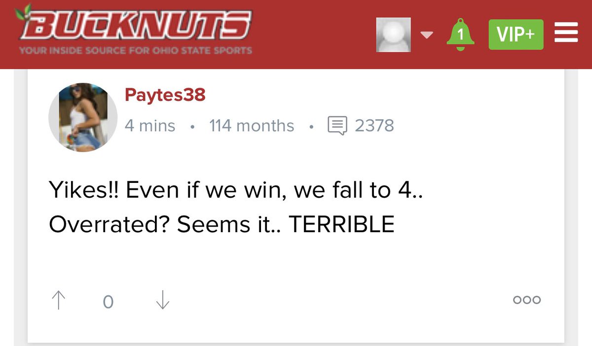 Message Board Geniuses on Twitter: "#OhioState is down 1 at halftime. #MeltdownAlert"