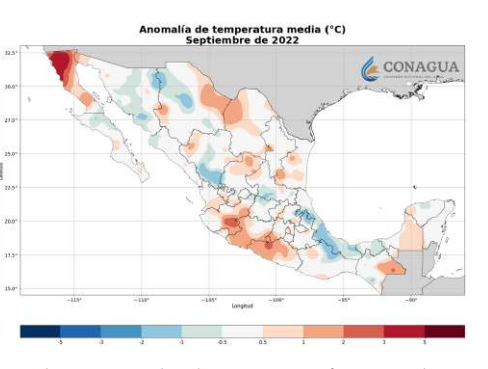 Mexico Temperature Map