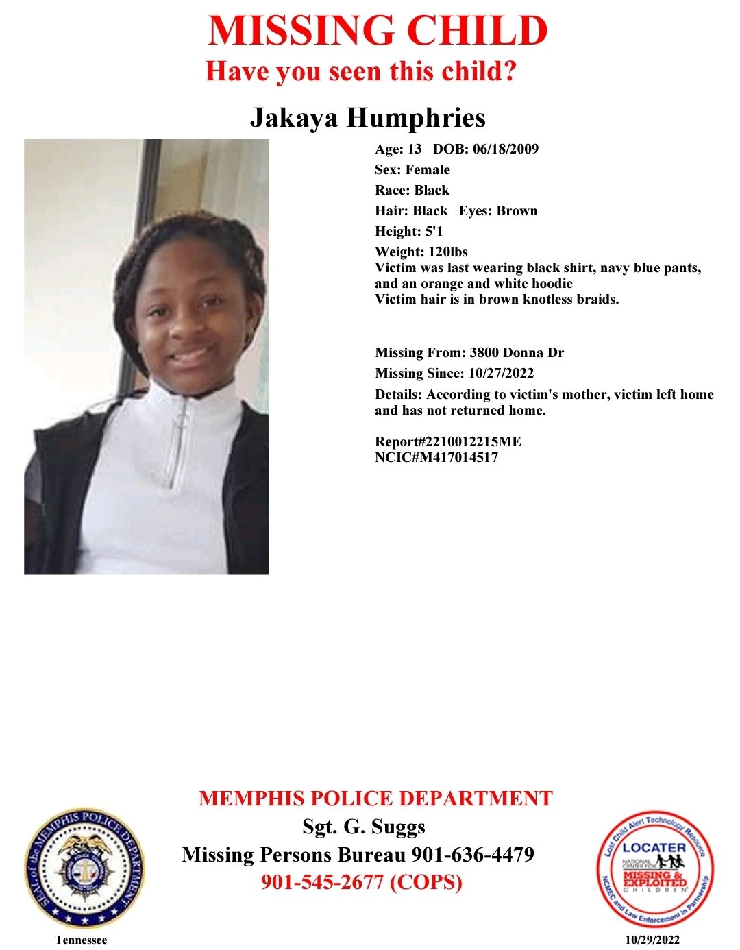 Missing Child Poster Template