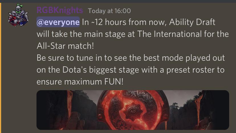 Reddit Dota 2 on Twitter: "Tonight’s showmatch at TI will be Ability Draft! - /u/celo753 https ...