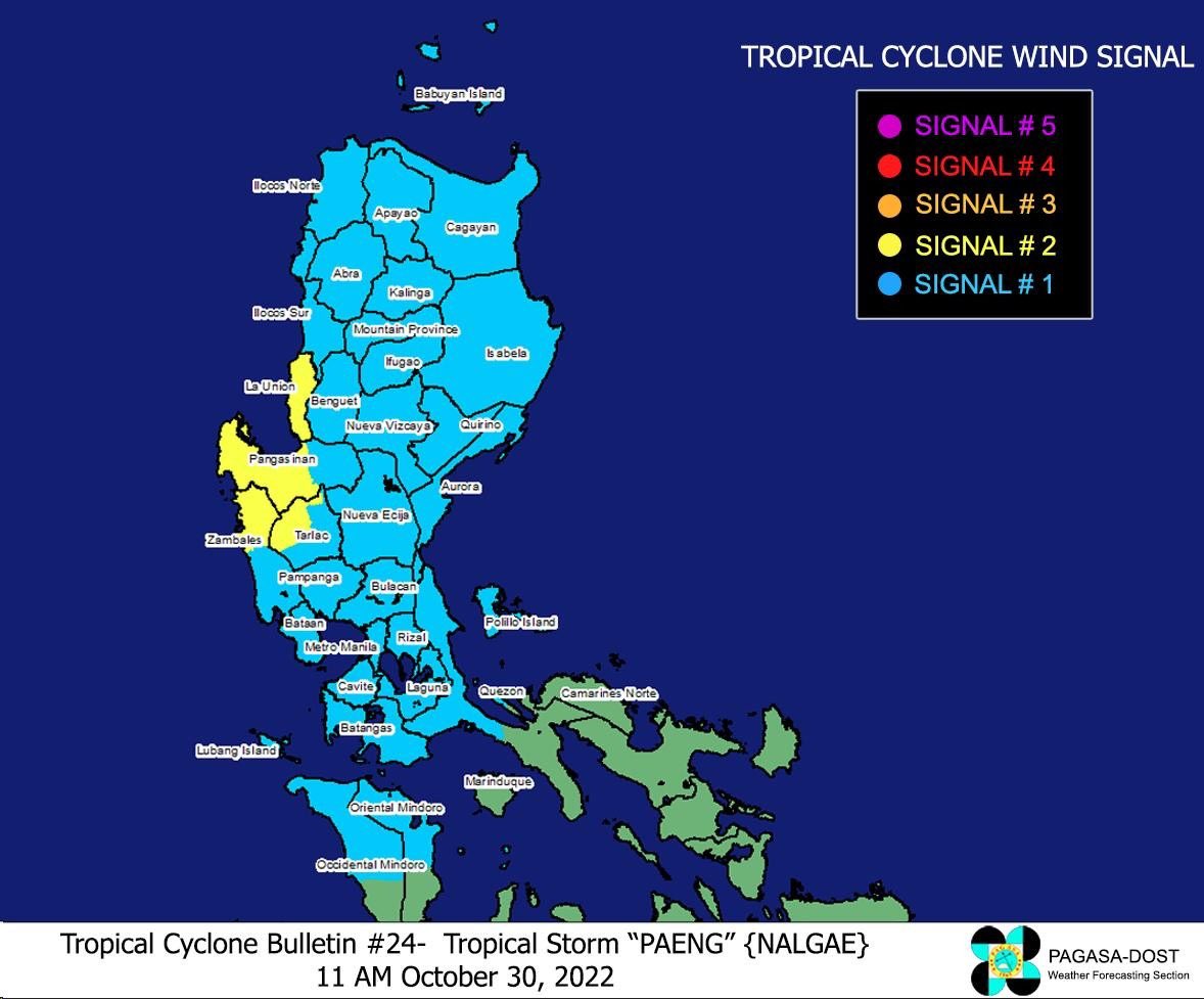 ABS-CBN News on Twitter: "[AS OF 11 AM] Wind Signal No. 2 remains in effect over La Union and ...