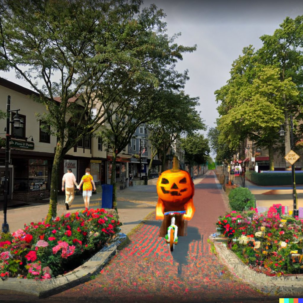 AI-generated street transformations on Twitter: "Beekman Ave (Sleepy Hollow, New York, USA)"