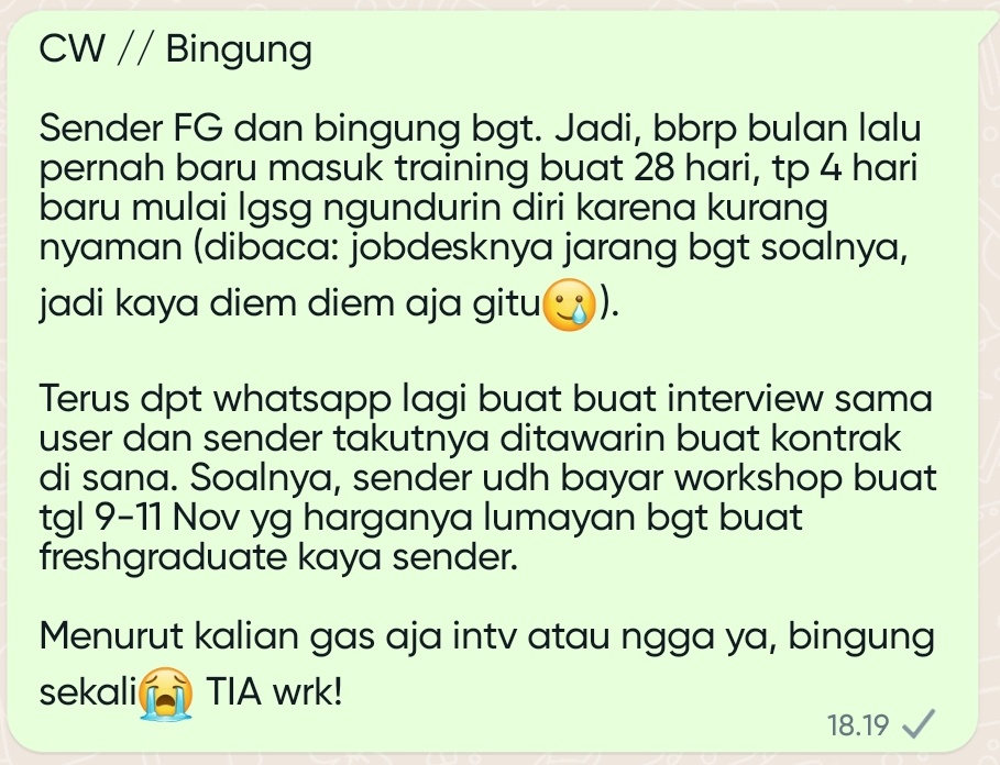 BACA RULES DI (bit.ly/worksfess) on Twitter: "wrk! Maaf kalo udh pernah liat tp sender butuh ...