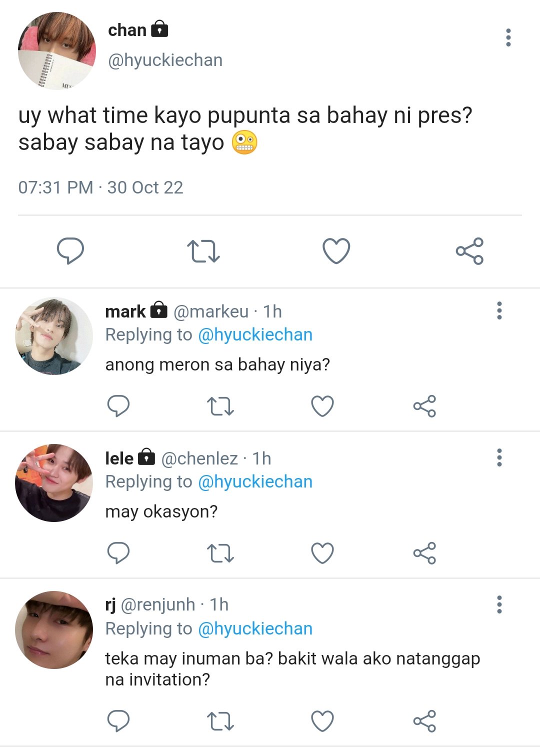 (CLOSED) on Twitter: "#nohyuck few tweets au yung akala ni hc na hanggang patagong landian lang ...