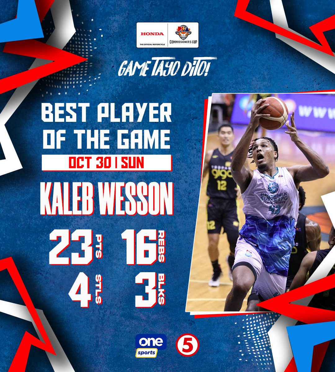 One Sports on Twitter: "Solid all-around game mula kay Kaleb Wesson sa big win ng Fuel Masters ...