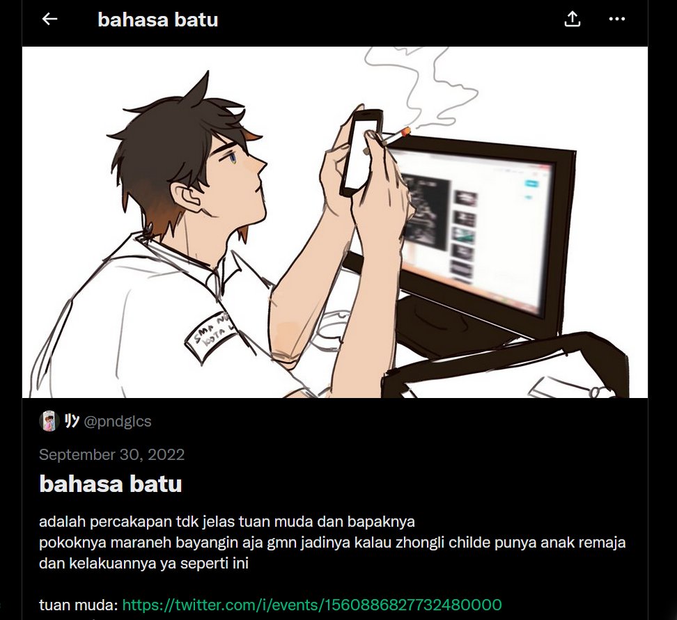 「dah mengupdate header moment bahasa batu kenapa gw ngakak se」ﾘﾝ ️ working on dj 📌 PO Batch 2の漫画