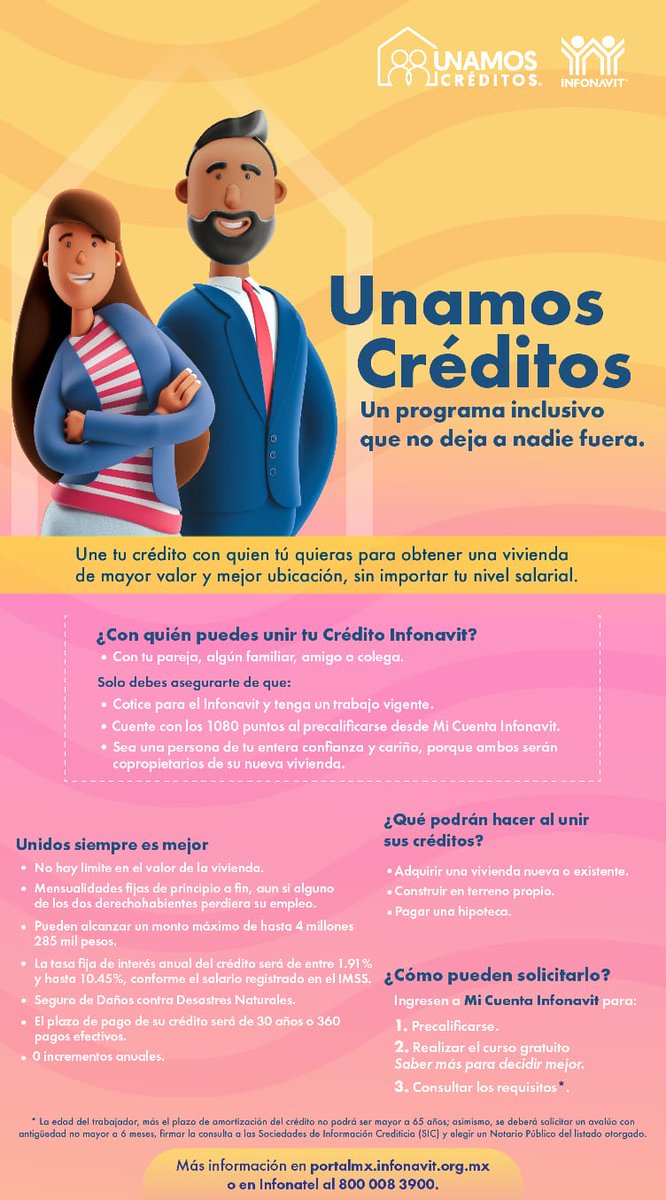 Infonavit On Twitter Unamos Créditos Te Da La Posibilidad De Adquirir
