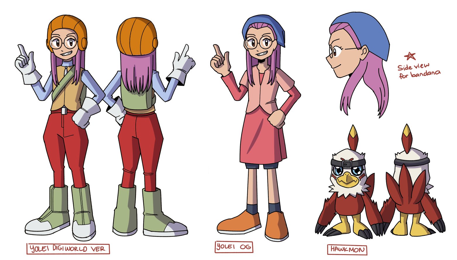 Yolei And Hawkmon