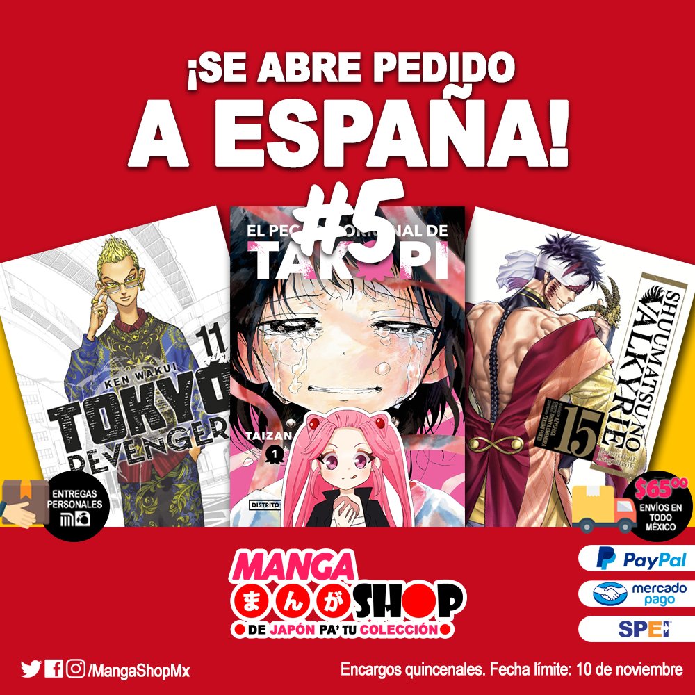 Manga México on Twitter: "RT @mangashopmx: 🇪🇸 ¡PEDIDO DE ESPAÑA #5! 🇪🇸 ¡Abierto! ¿Buscas algún ...