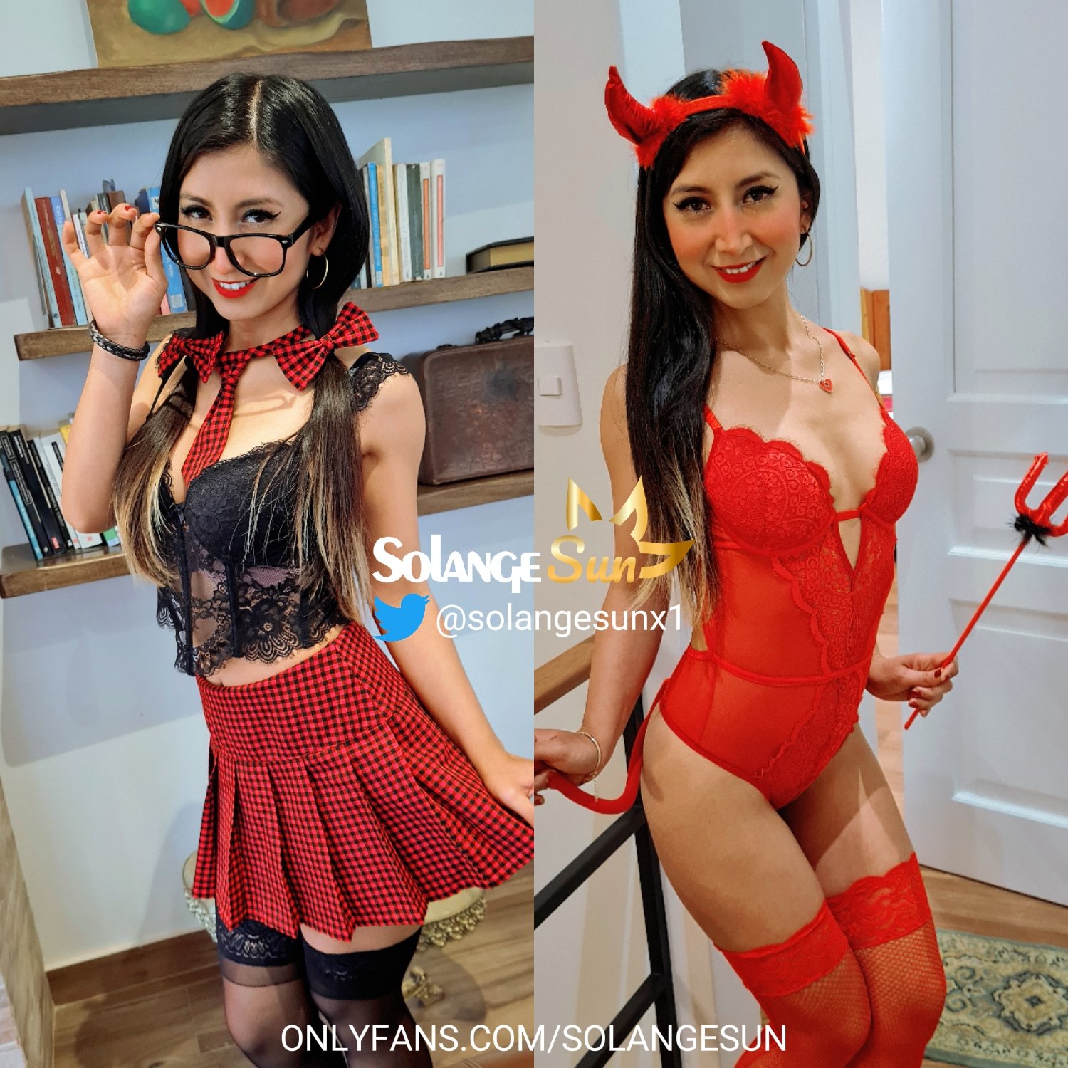 TW Pornstars - Solange Sun. Twitter. ¿Colegiala 👩🏻‍🏫 o Diablita 😈? Suscríbete a mi OnlyFans. 12: ...