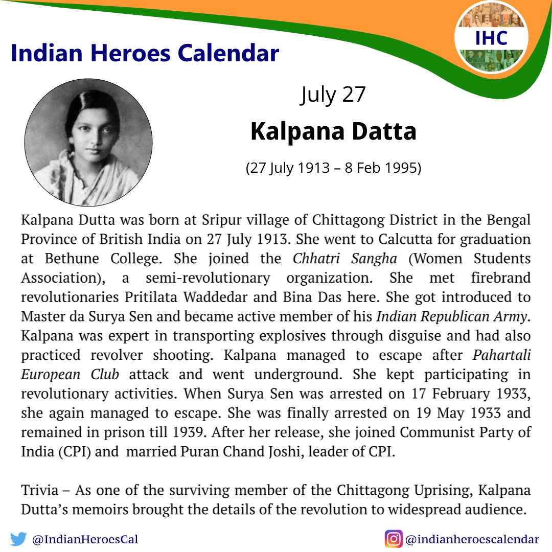 Did you know? Kalpana Datta, also Kalpana Joshi, was an Indian ...
