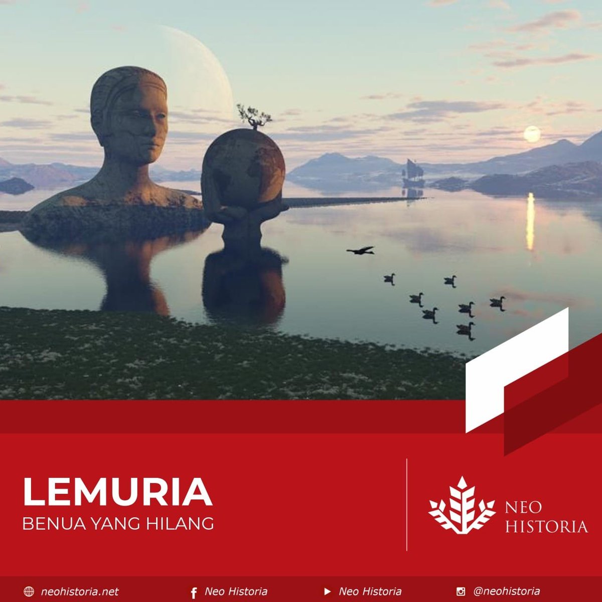 Ave Neohistorian! Lemuria merupakan benua yang hilang yang terletak di antara Afrika dan India ...