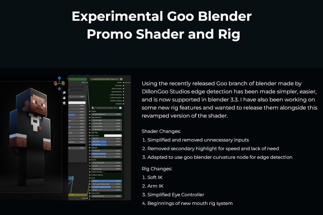 Vortex on Twitter: "I have refactored the promotional shader to work in Goo Blender by ...