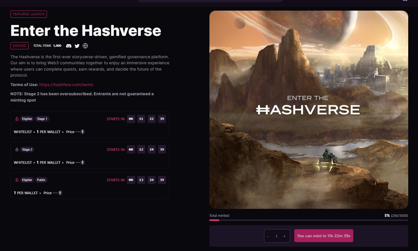 Crypto Duck on Twitter: "WL “Enter the Hashverse” ประกาศผลแล้วนะครับ ไปเช็คในเว็บได้เลย ถ้าขึ้น ...