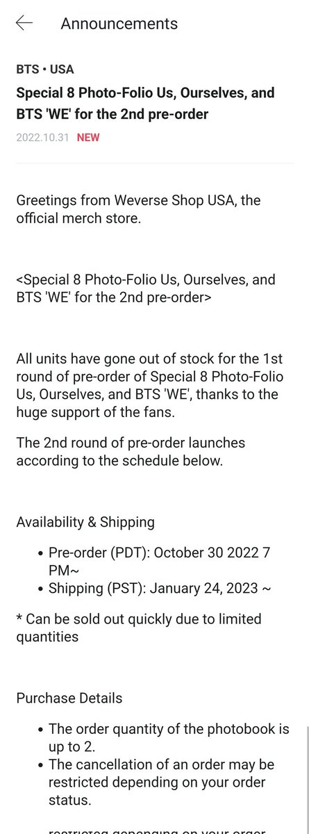 BTS Merch⁷ (SLOW) on Twitter: "Us, Ourselves, and BTS ‘We’ Special 8 Photo-Folio Weverse Shop ...
