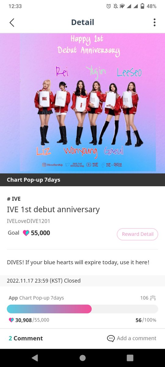 IVE Charts on Twitter: "RT @ivesupport_: 📢DIVES your IDOL CHAMP 💙 blue Chamsims will expire ...