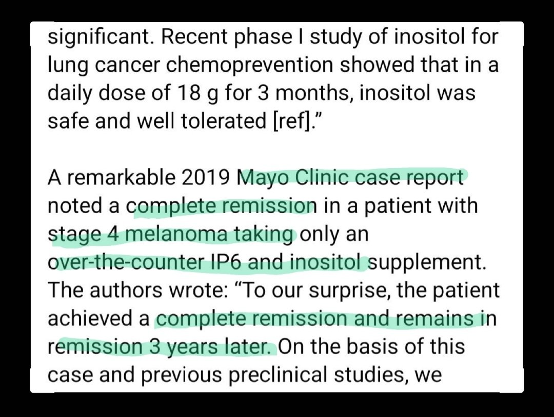 IP6 (Inositol Hexaphosphate) FIGHTS CANCER: "My cancer is 75% gone. I ...