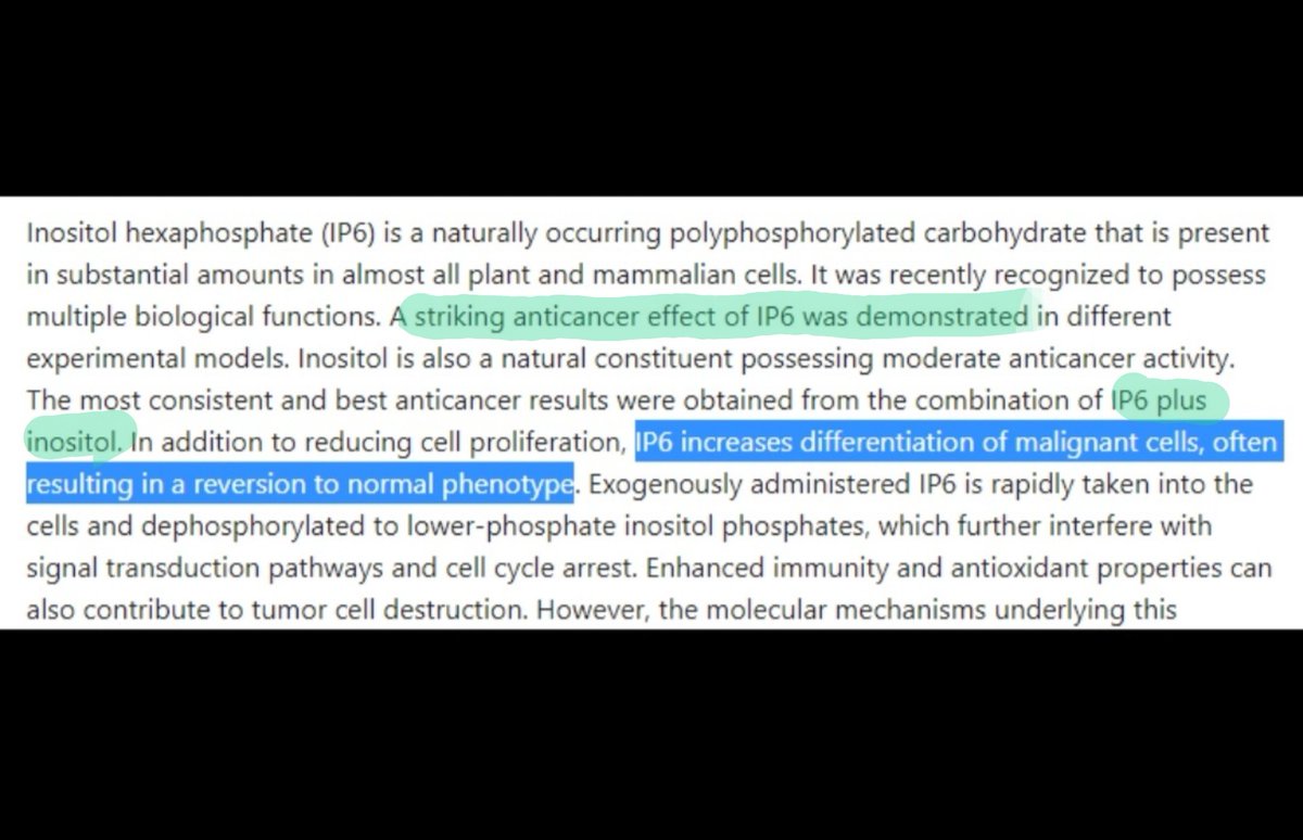 IP6 (Inositol Hexaphosphate) FIGHTS CANCER: "My cancer is 75% gone. I ...