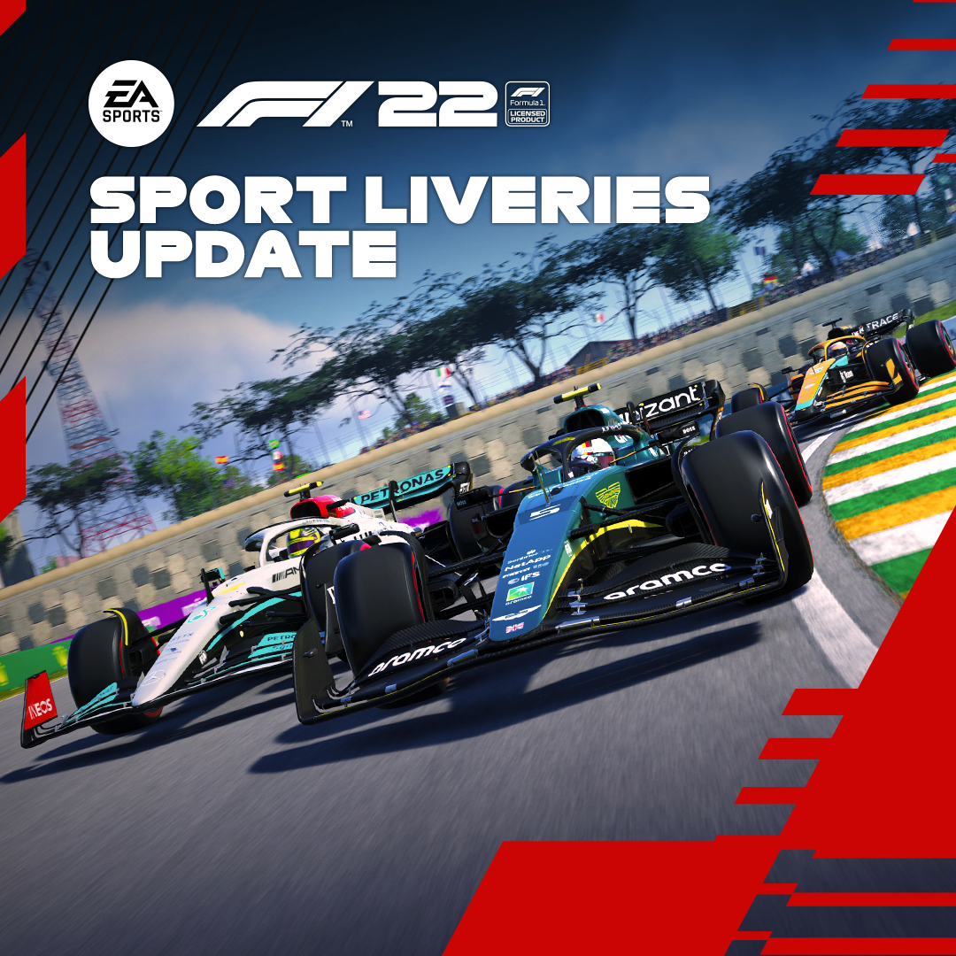EA SPORTS F1® 22 on Twitter: "The long-awaited #F122game Sport Liveries Update is now available ...