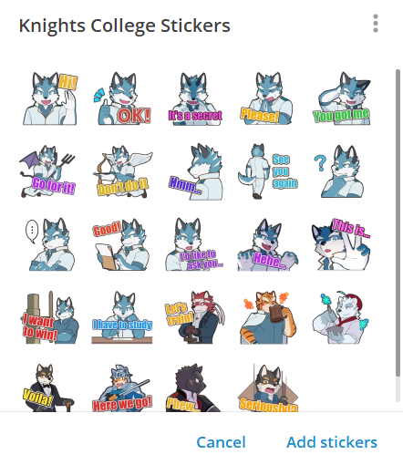 Oodaru@KAIJYU-09 on Twitter: "Telegram's Sticker is here! https://t.me/addstickers ...