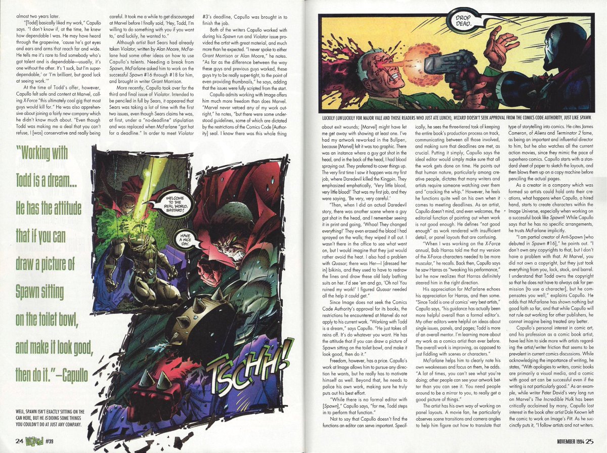 Daily Spawn Archive on Twitter: ""SPAWNING GROUND" An interview with Greg Capullo about working ...